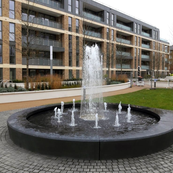 Fountain makes a splash as centre piece to courtyard in Kew | CSA ...